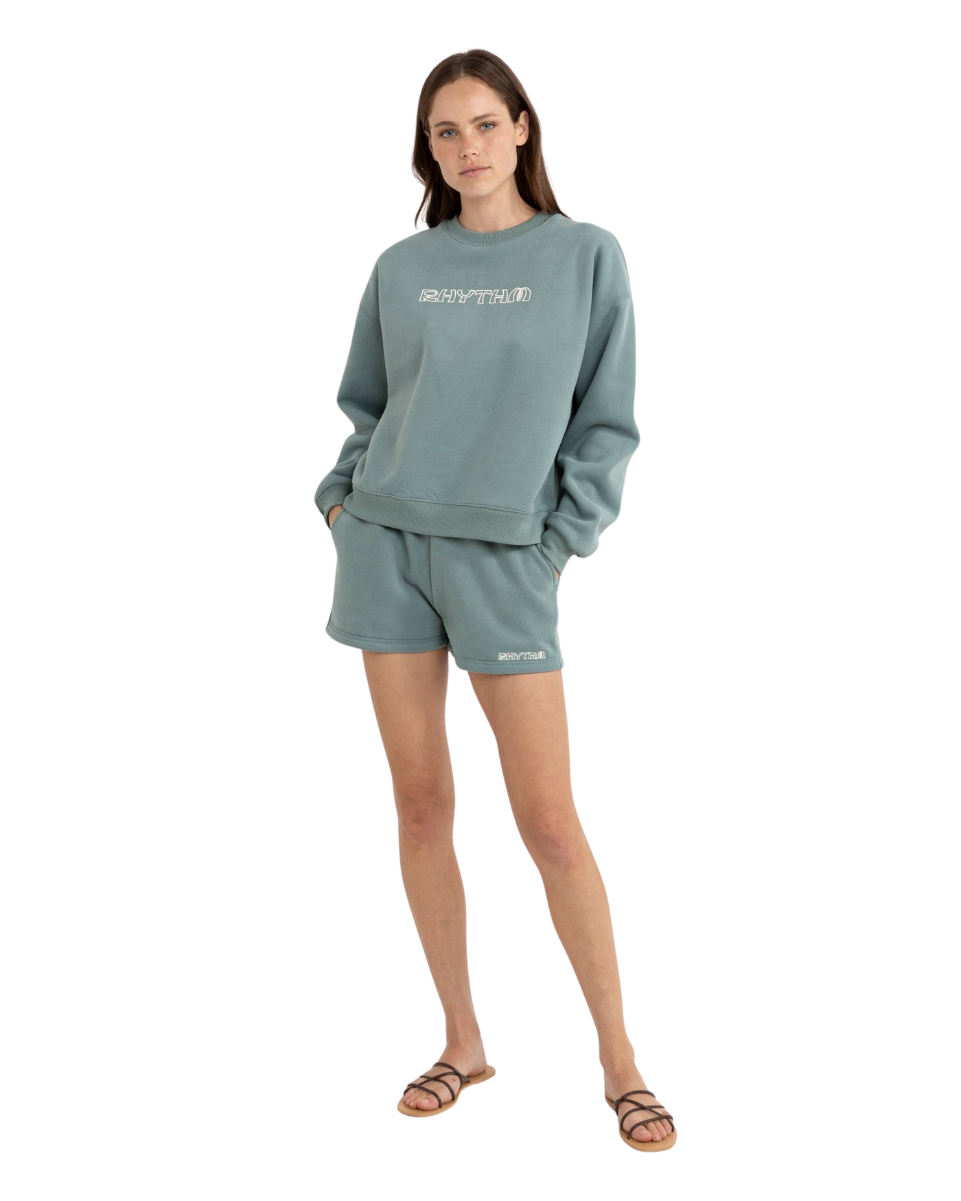 The Rhythm Logo Sweatshirt in Green | Anns Cottage – Ann's Cottage