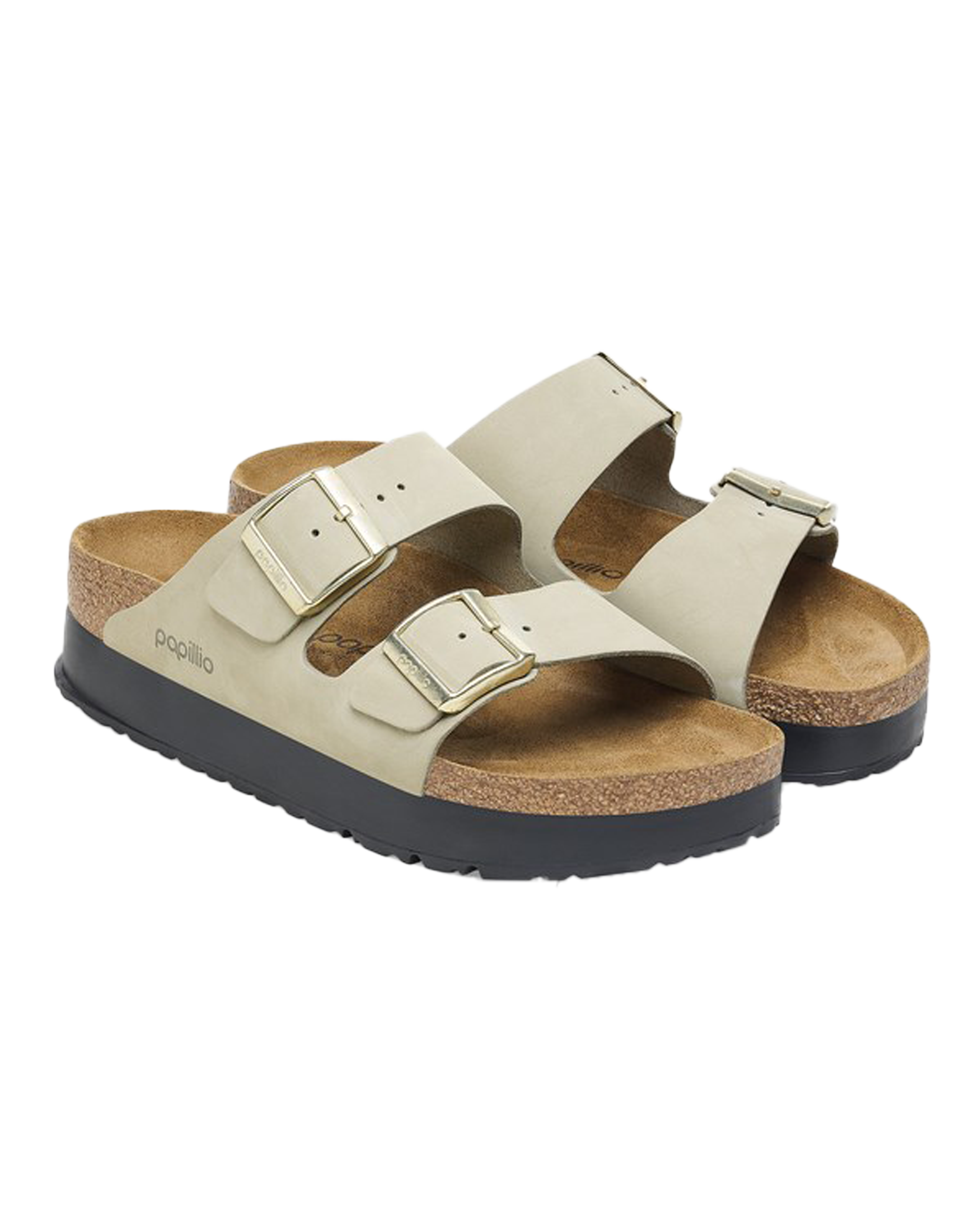 The Birkenstock Womens Papillio Arizona Platform Nubuck Sandals in ...