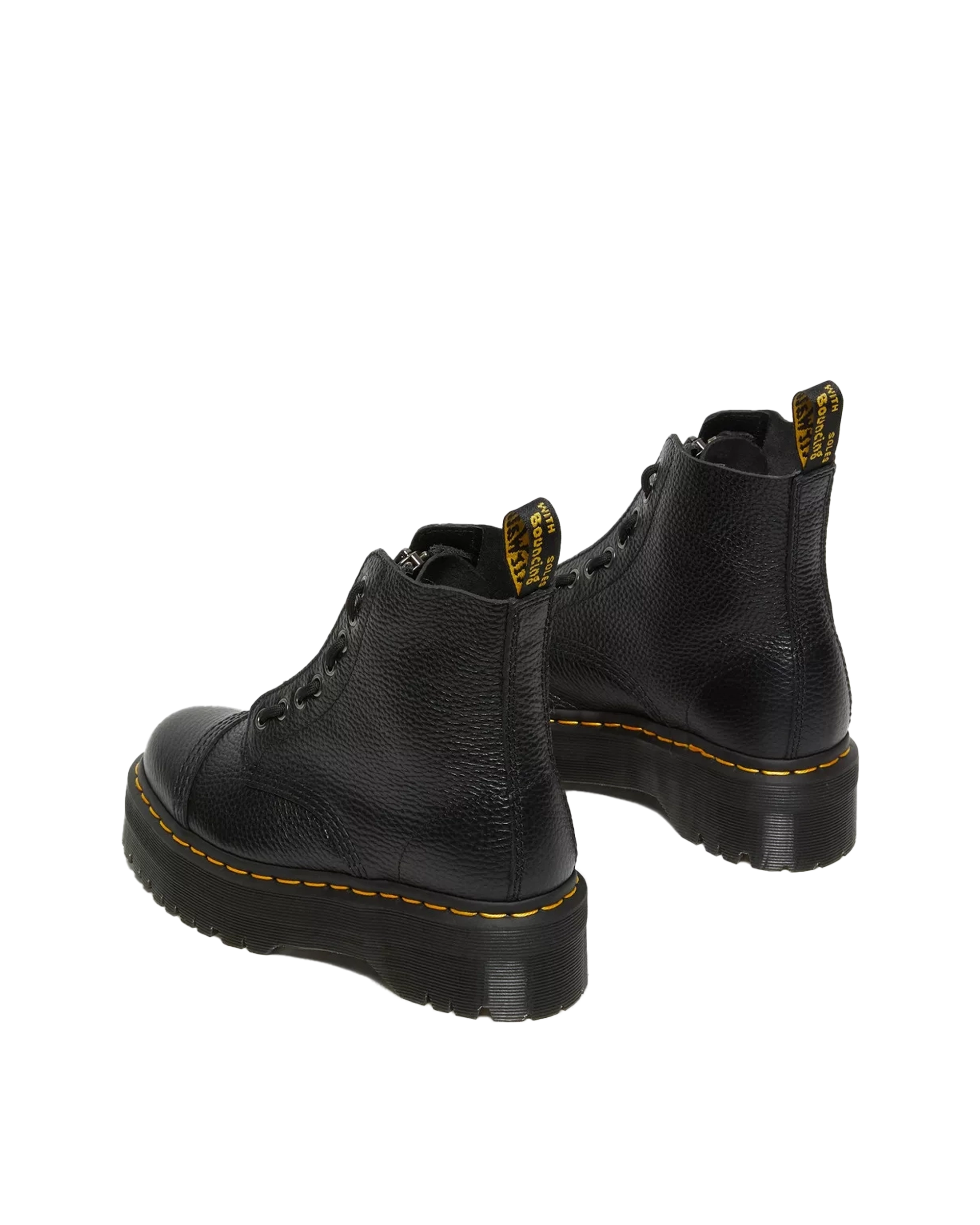The Dr Martens Womens Sinclair Milled Nappa Leather Platform Boots in ...