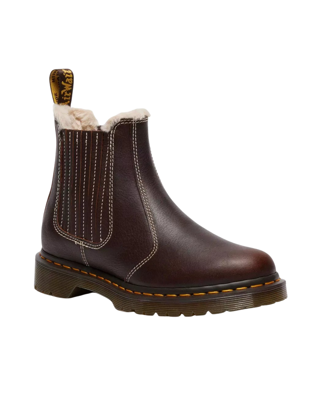 The Dr Martens 2976 Leonore II Grizzly Leather Chelsea Boots in Brown ...