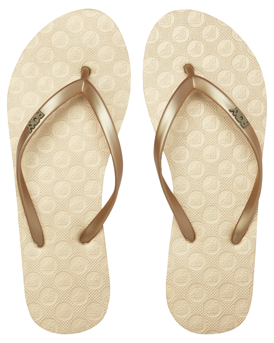 The Roxy Viva IV Flip Flops in Gold | Anns Cottage – Ann's Cottage