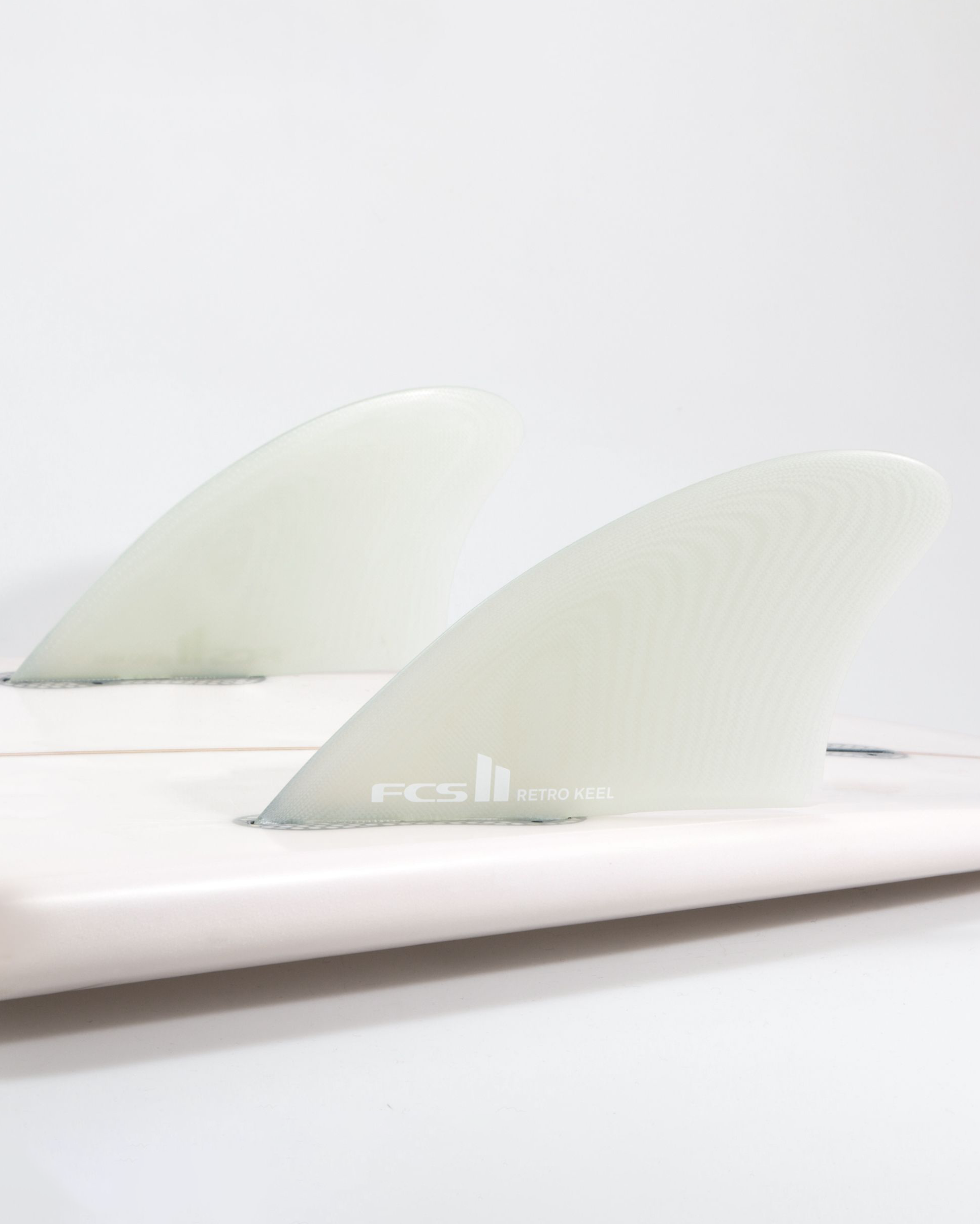 The FCS II Retro Keel XL Twin Fins in White | Anns Cottage – Ann's Cottage