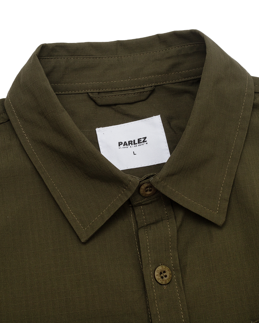 The Parlez Mens Case Overshirt in Khaki | Anns Cottage – Ann's Cottage